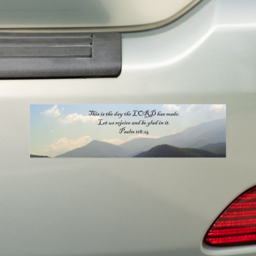 Bumper Stickers: Mountain Scenery with Psalm Bumper Sticker | Zazzle