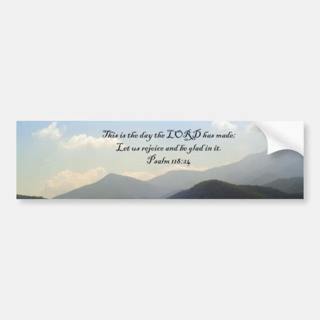 Bumper Stickers: Mountain Scenery with Psalm Bumper Sticker | Zazzle