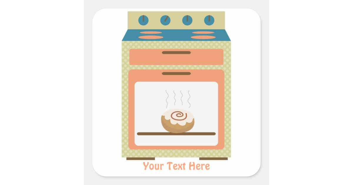 Bun In Oven (customizable) Square Sticker | Zazzle