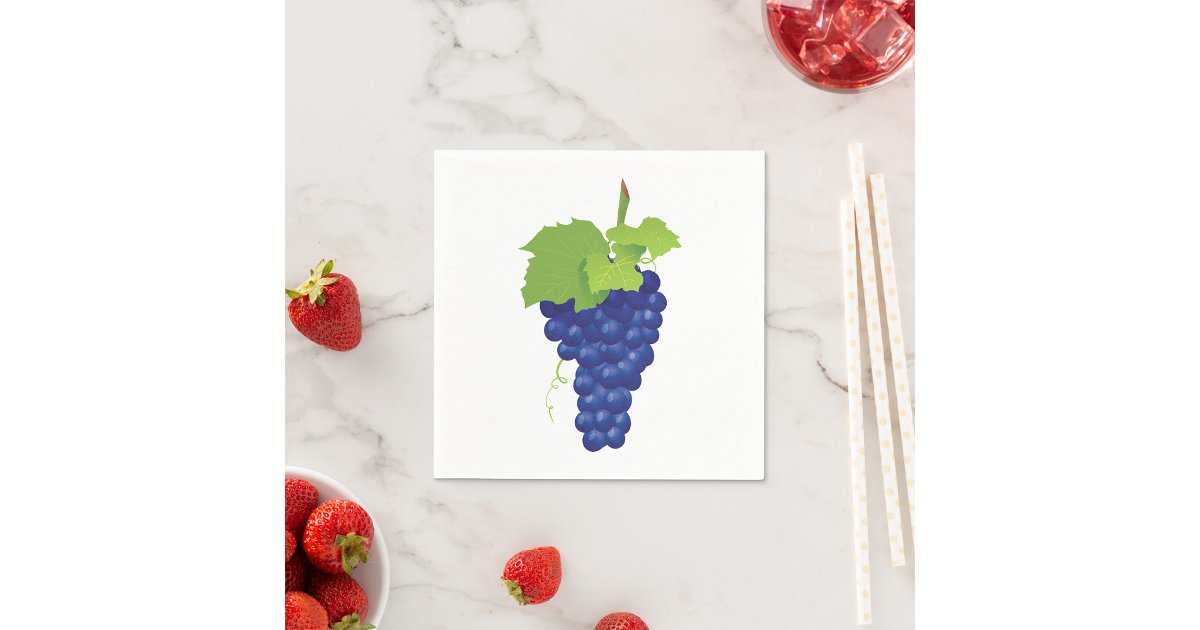 Bunch of Grapes Paper Napkins | Zazzle
