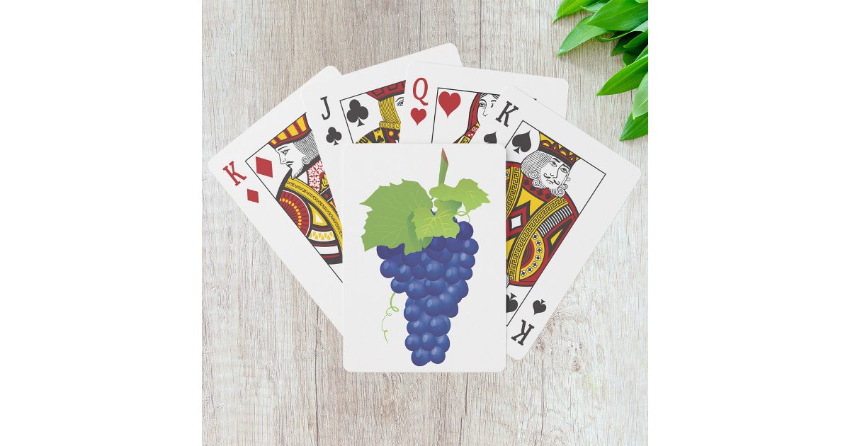 Bunch of Grapes Playing Cards | Zazzle