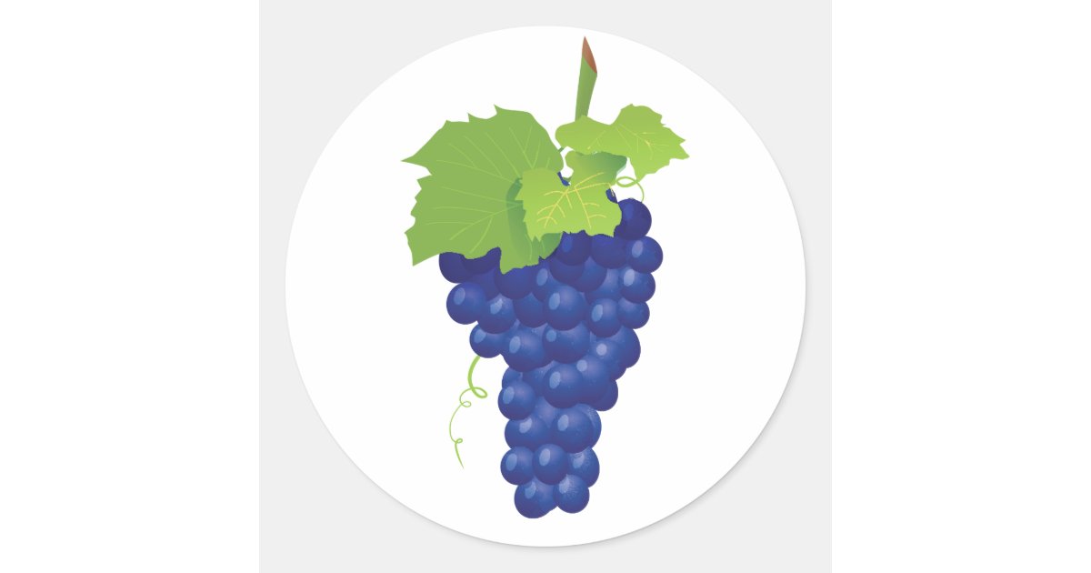 Bunch of Grapes Stickers | Zazzle
