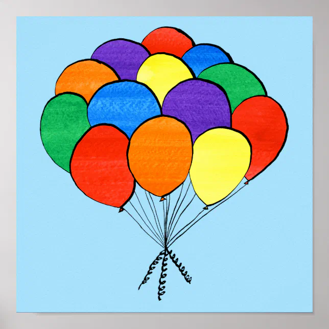 coloured balloons printable