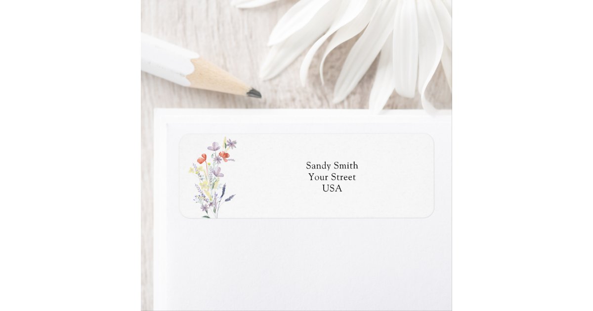 Bunch of wildflowers label | Zazzle