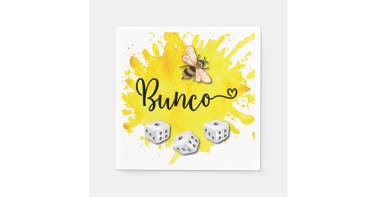 Bunco Bee Dice Party Napkins | Zazzle