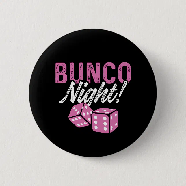 Bunco Button Party Favors Raffle Prize Bunco Night | Zazzle