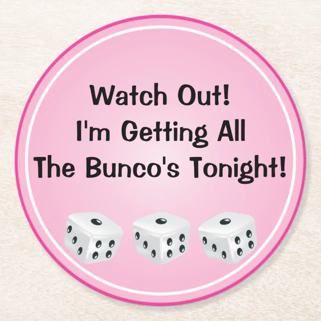 Bunco Dice Coasters | Zazzle