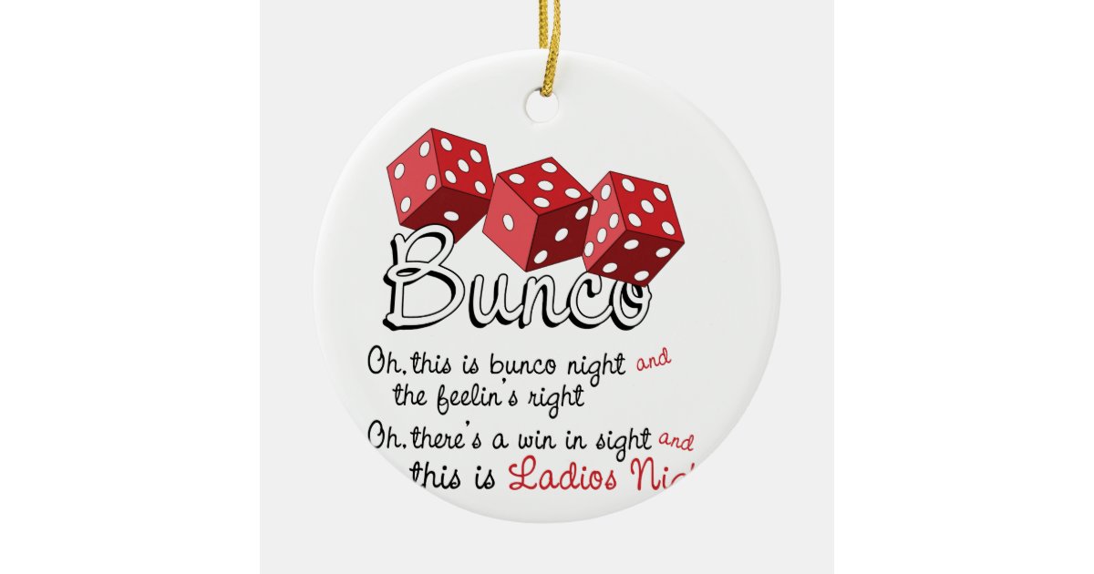 Bunco Dice Game Ceramic Ornament | Zazzle