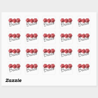 Bunco Dice Game Square Sticker | Zazzle