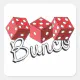 Bunco Dice Game Square Sticker | Zazzle