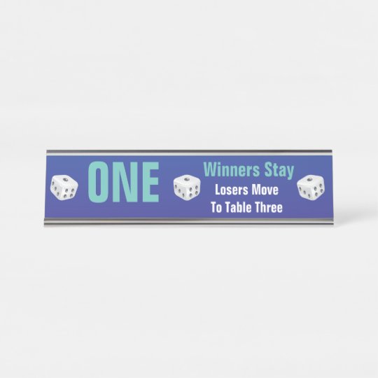 Bunco Dice Table One Number Sign | Zazzle.com