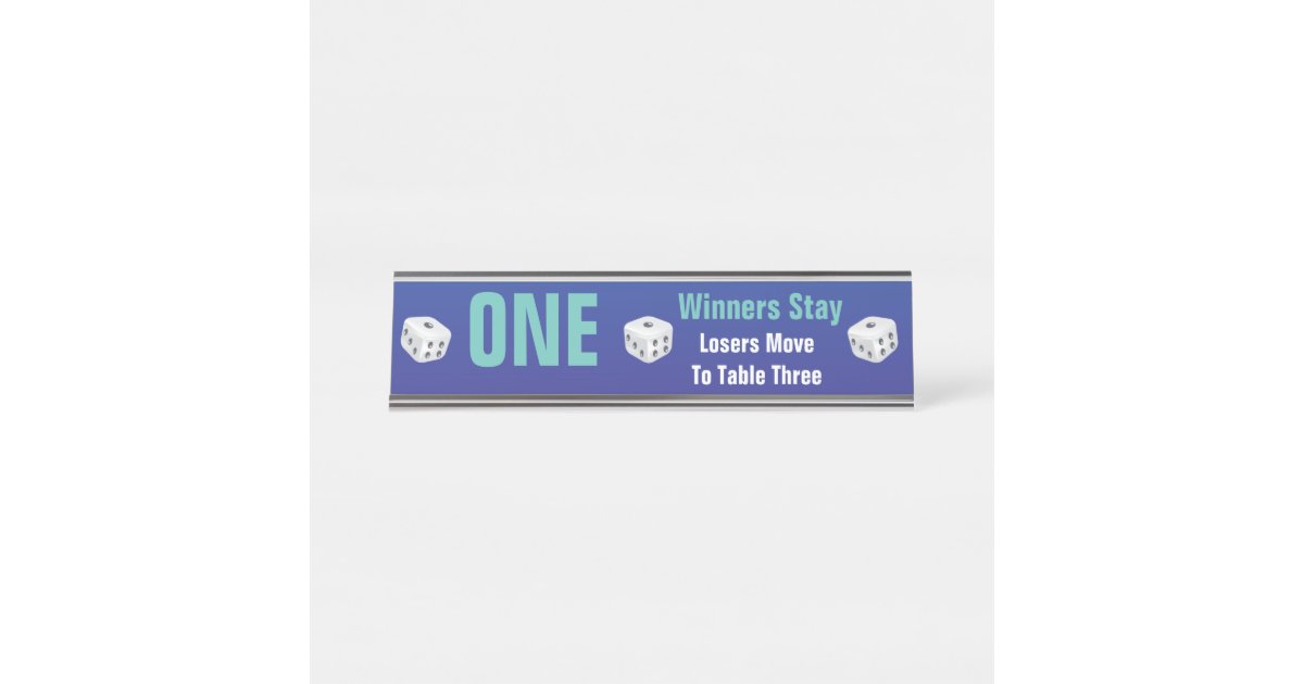 Bunco Dice Table One Number Sign | Zazzle