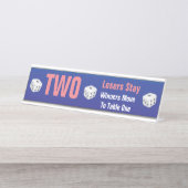 Bunco Dice Table Two Number Sign | Zazzle