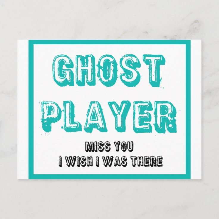 bunco ghost player postcard | Zazzle