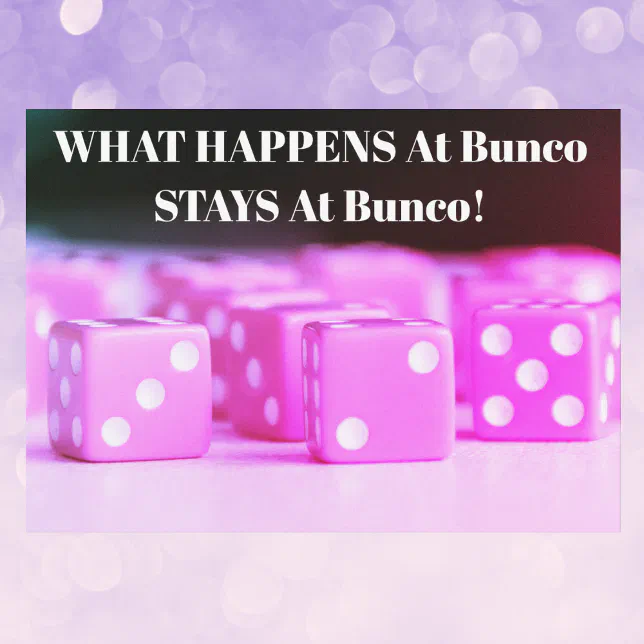 Bunco Girls Night Out Pink Dice Party Invitation | Zazzle