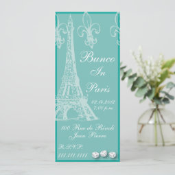 Bunco In Paris Invitation By Artinspired | Zazzle