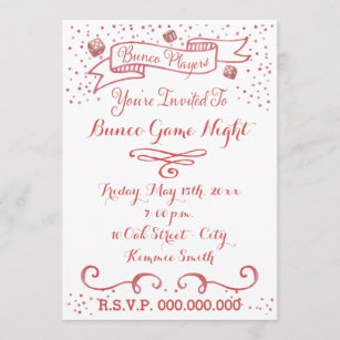 Bunco Invitations | Zazzle