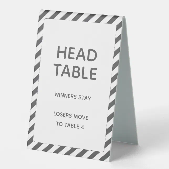 Bunco Night Editable Table Number Tent Sign | Zazzle