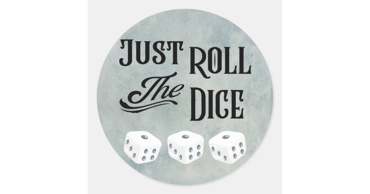 Bunco or Bunko Dice Party Classic Round Sticker | Zazzle