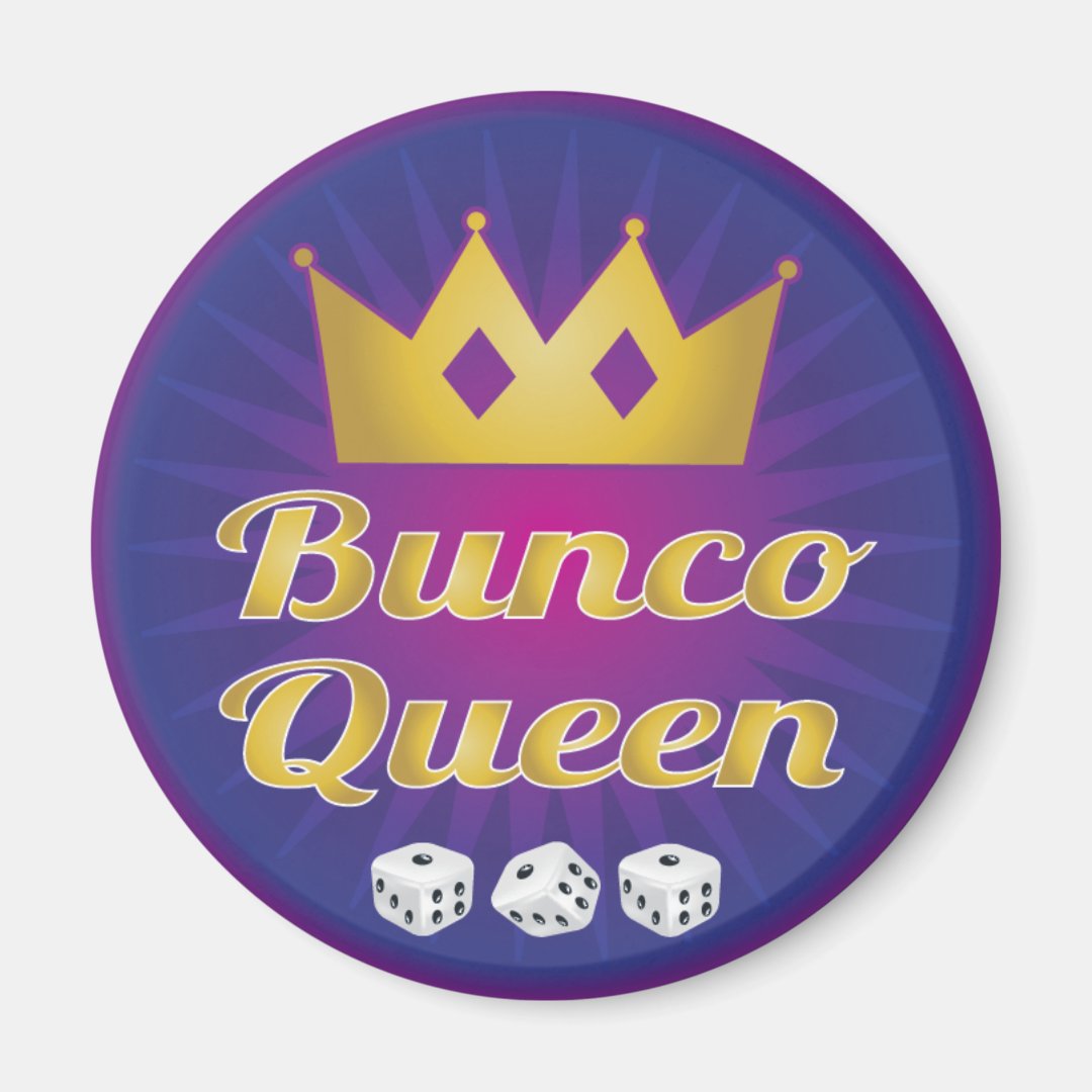 Bunco Queen Crown and Dice Magnet | Zazzle