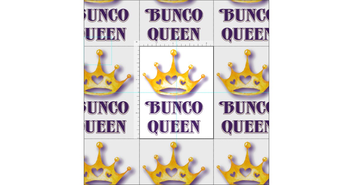 Bunco Queen Player Fabric | Zazzle