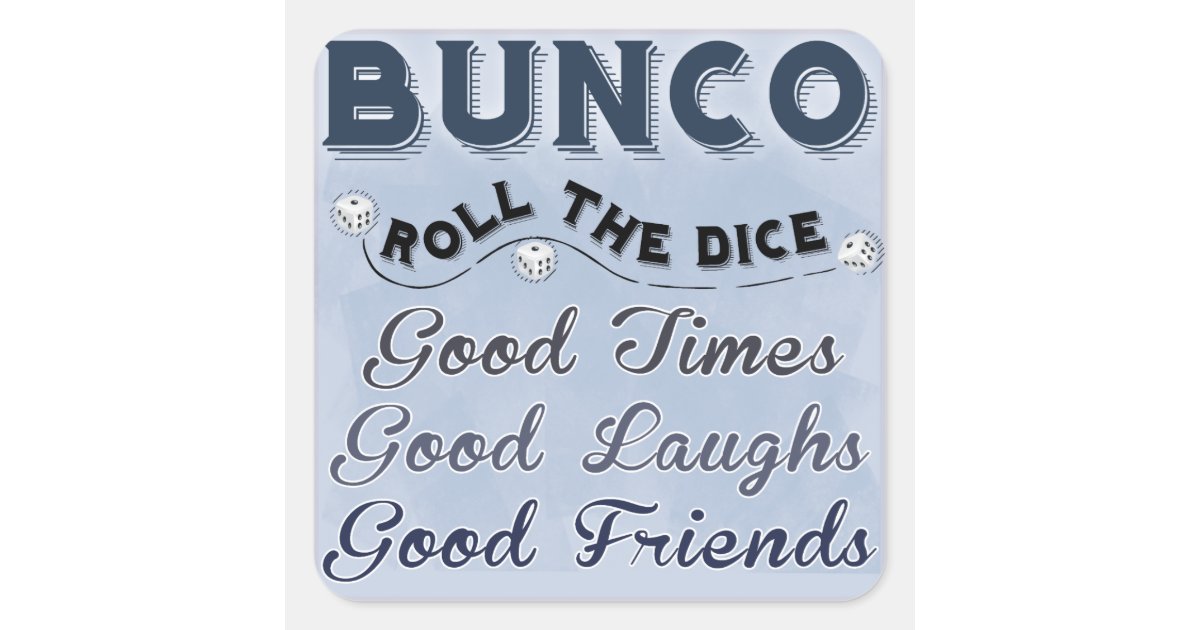 Bunco Roll The Dice Sticker | Zazzle