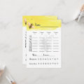 Bunco Score Sheets Bee Invitation | Zazzle