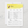 Bunco Score Sheets Bee Invitation | Zazzle