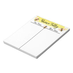 Bunco Table Tally Score Sheet Bee Notepad | Zazzle
