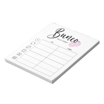 Bunco Tally Sheet Pad | Zazzle