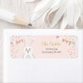 Bunny Address Labels Spring Pink Gold Easter | Zazzle