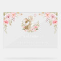 Bunny, Butterfly, Flowers, Baby Shower Welcome Acrylic Sign | Zazzle