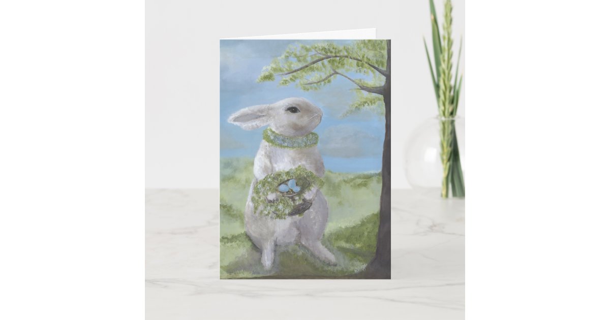 Bunny Card w/Greeting | Zazzle