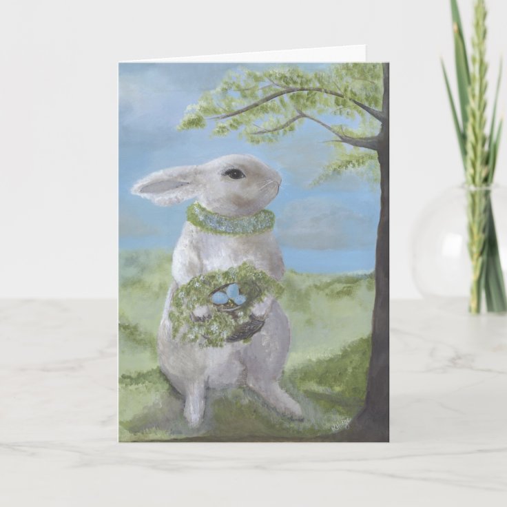 Bunny Card w/Greeting | Zazzle