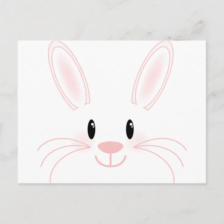 Bunny Face Postcard | Zazzle