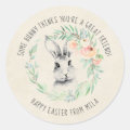 Bunny Friend Kids Easter Party Favor Classic Round Sticker | Zazzle
