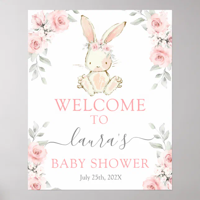 Bunny Girl Welcome sign | Zazzle