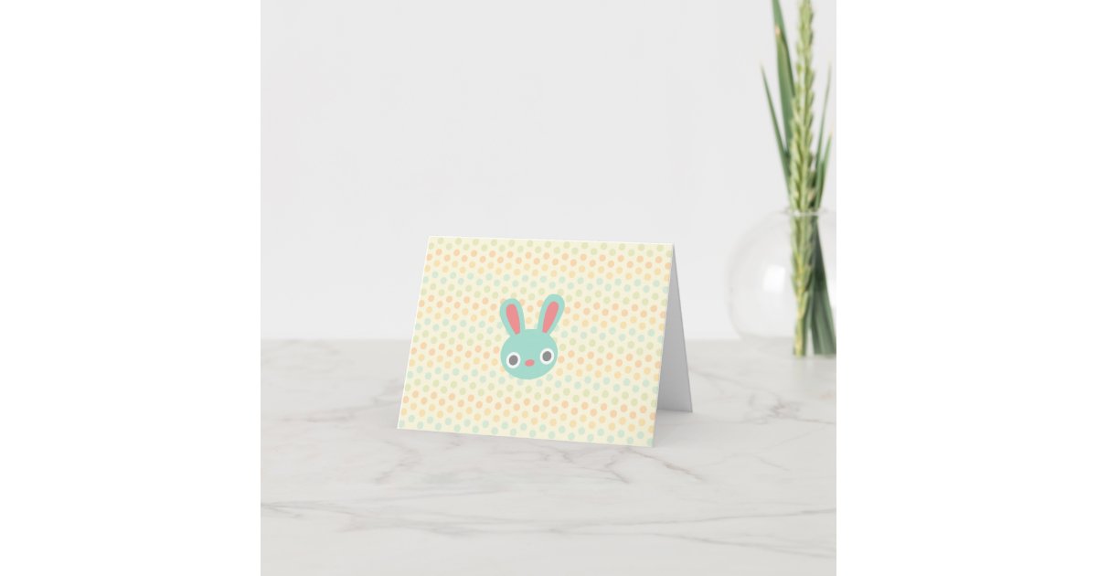 Bunny Happy Easter note cards | Zazzle