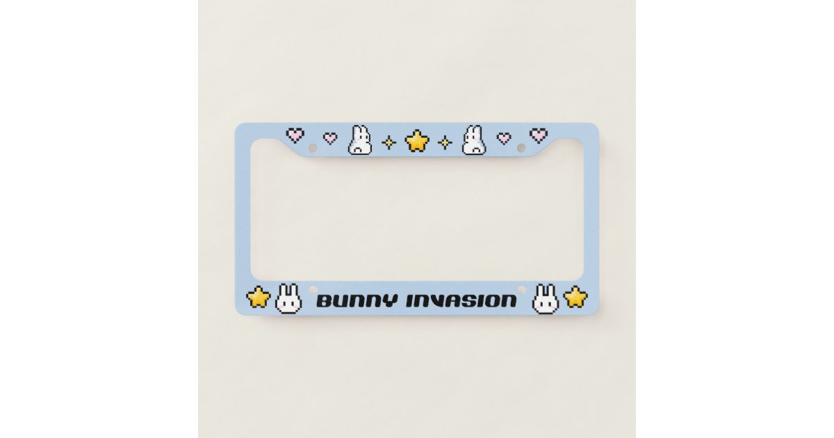 Bunny Invasion Ver. 1 License Plate Frame | Zazzle