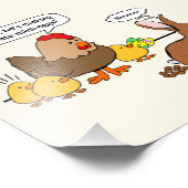 Bunny makes chocolate poop funny cartoon photo print | Zazzle