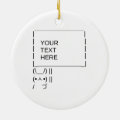 Bunny Protest Sign / Customizable ASCII Text Art Ceramic Ornament | Zazzle