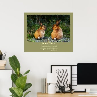 BUNNY RABBIT ART & Poem for Kids Poster | Zazzle