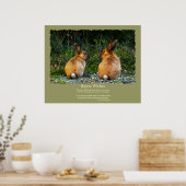 BUNNY RABBIT ART & Poem for Kids Poster | Zazzle
