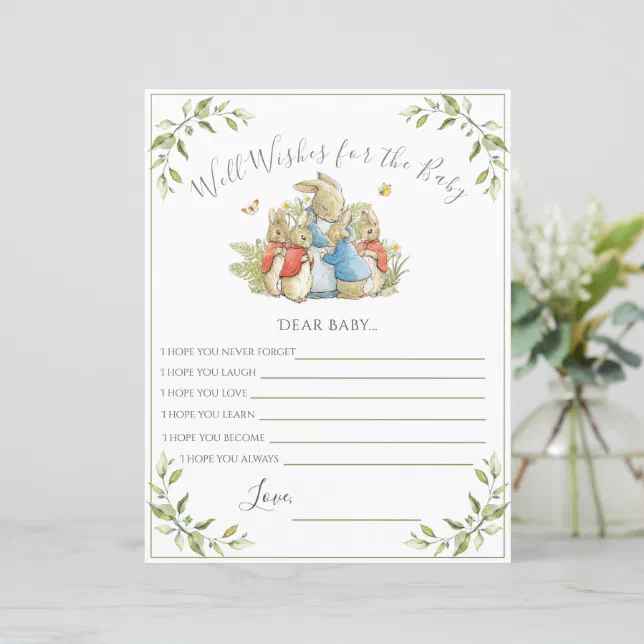 Bunny Rabbit Baby Shower Game | Zazzle