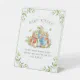 Bunny Rabbit Baby Shower Game Pedestal Sign | Zazzle