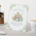Bunny Rabbit Baby Shower Game Pedestal Sign | Zazzle
