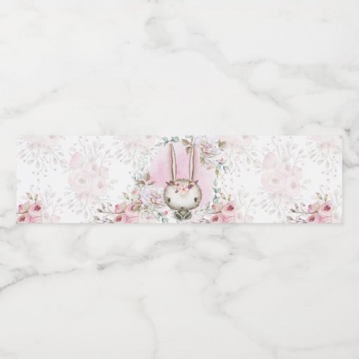 Bunny Rabbit Baby Shower Water Bottle Labels | Zazzle