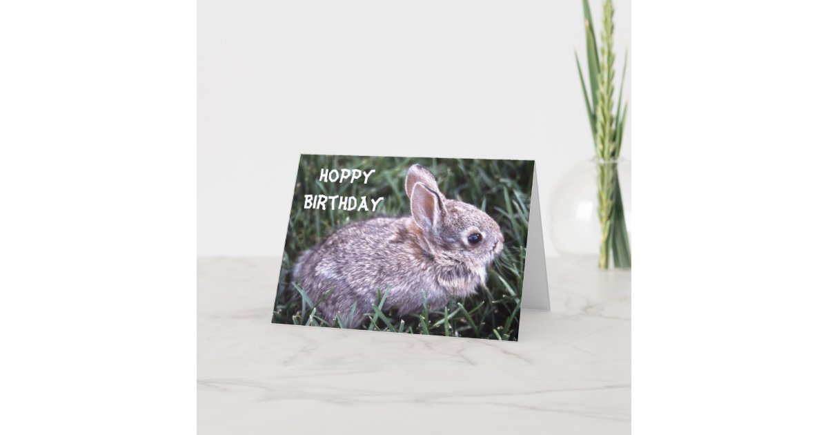 Bunny Rabbit Birthday Card | Zazzle
