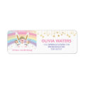 Bunny Rabbit Birthday Party Return Address Label | Zazzle