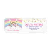 Bunny Rabbit Birthday Party Return Address Label | Zazzle